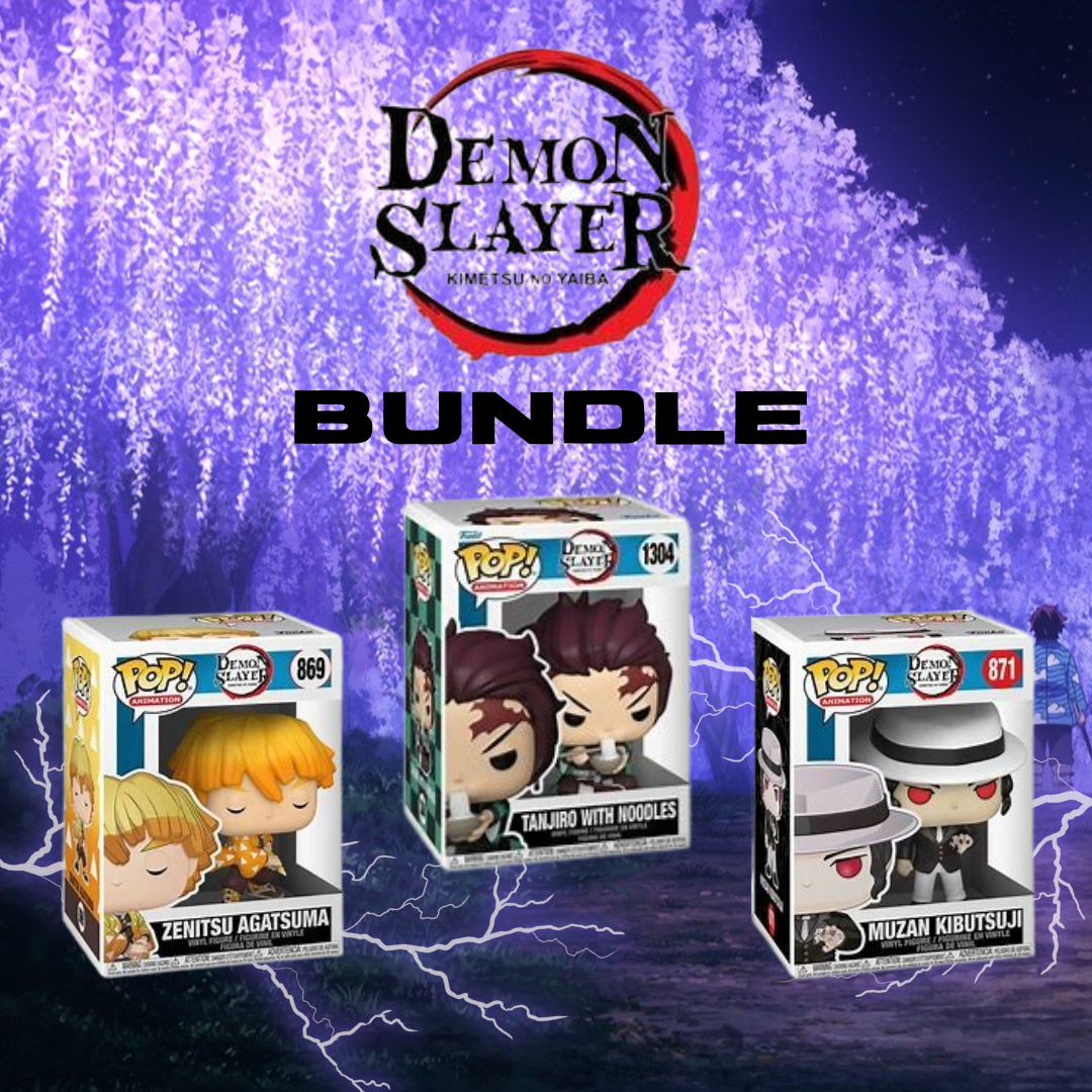 Demon Slayer Bundle - Muzan Kibutsuji, Zenitsu Agatsuma, Tanjiro w/Noo ...