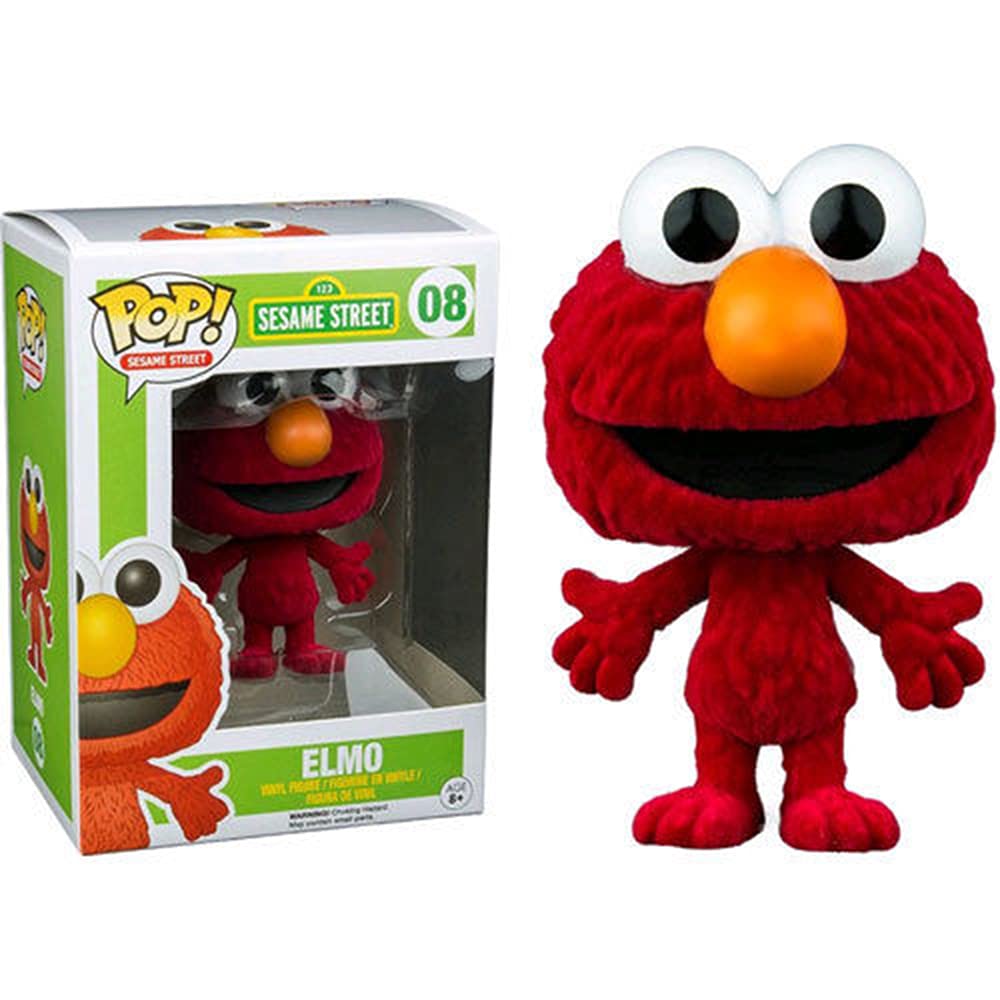 Funko POP! Sesame Street Elmo #08 [Flocked] Barnes and Noble Exclusive ...