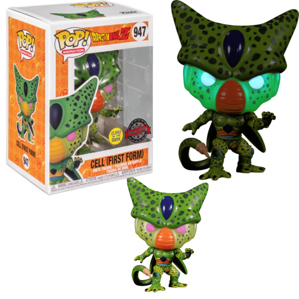 Funko POP! Animation: Dragon Ball Z - Cell (First Form) (Glow in Dark ...