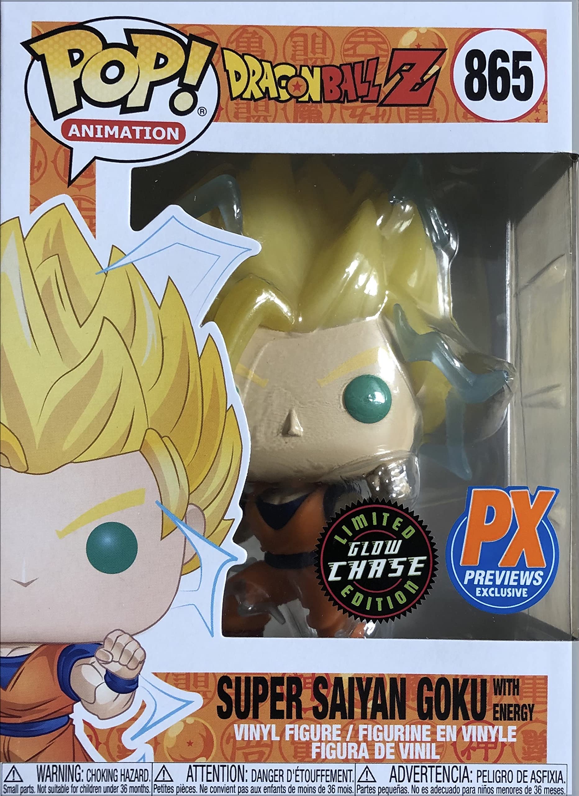 Funko POP! Animation Dragon Ball Z CHASE Super Saiyan Goku with Energy ...